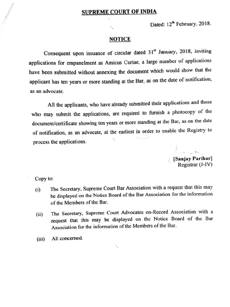 Notice | PDF | Advocate | Justice