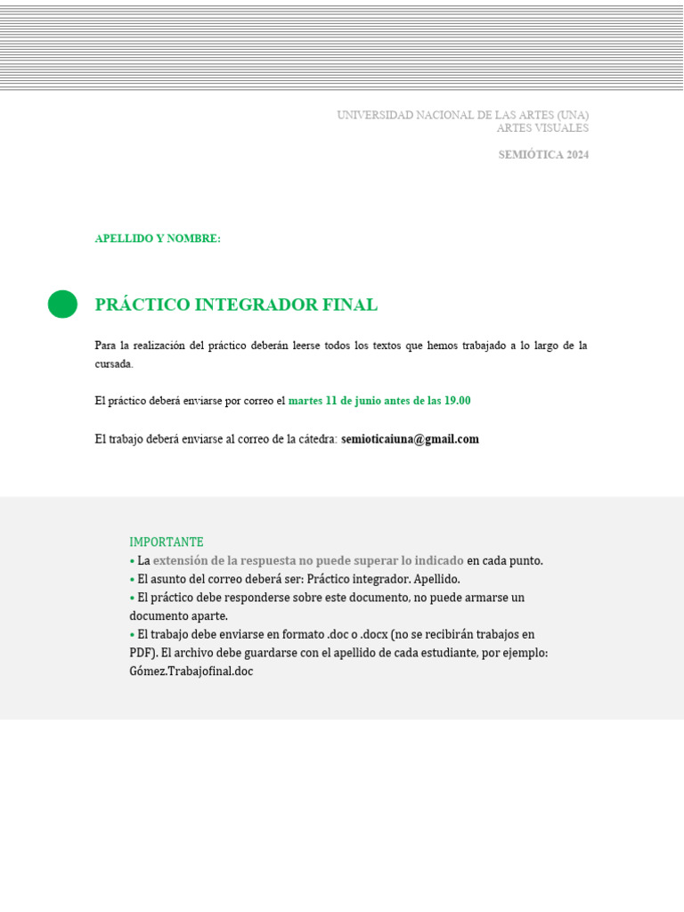 Trabajo Integrador Final. Primer Cuatrimestre 2024 | PDF | Semiótica | Comunicación humana