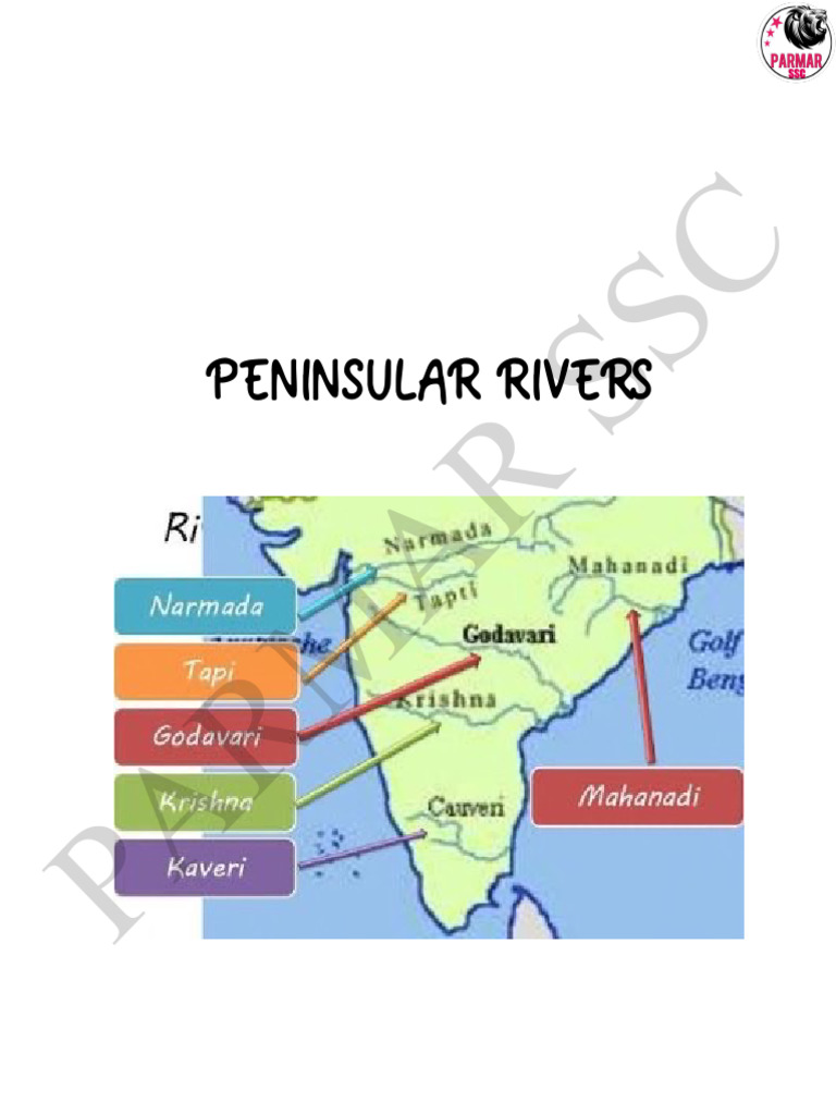 Lec 13 Peninsular Rivers Notes ENGLISH | PDF | Hydrography | Landscape