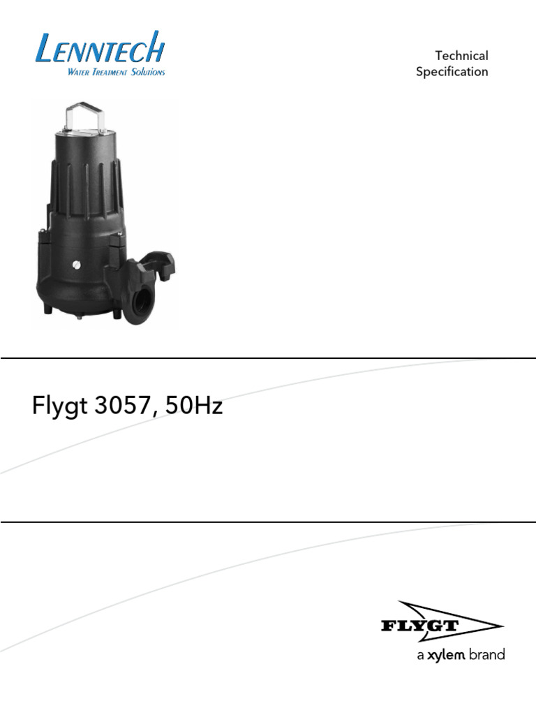 Flygt 3057 50 L | PDF | Corrosion | Pump