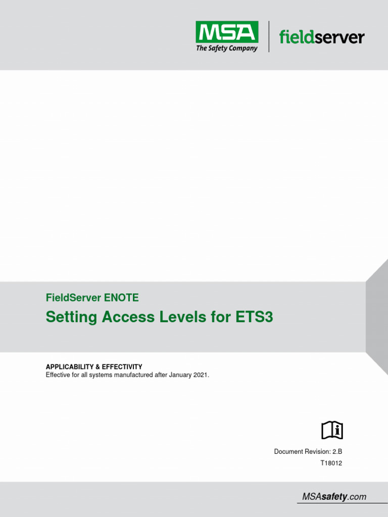 ENOTE-Setting Access Levels For EST3 | PDF | Computer File | Computing