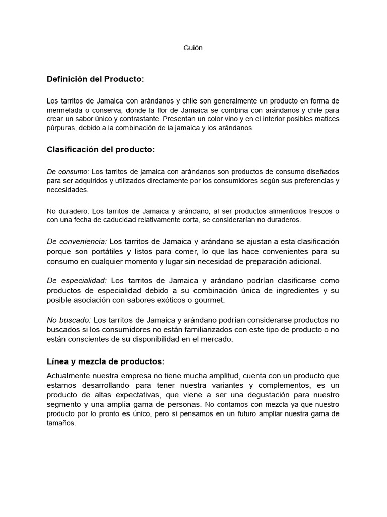 Guion de Exposicion | PDF | Marca | Producto (Negocio)