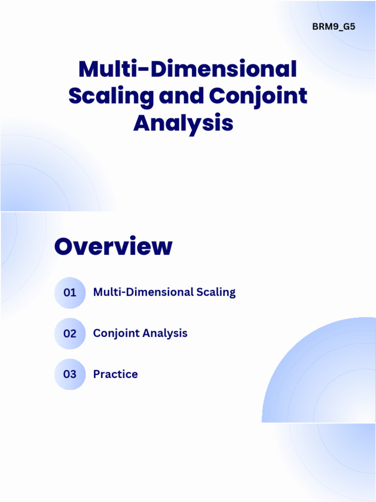 Topic 9 Multi Dimensional Scaling And Conjoint Analysis Pdf Brand Dimension 
