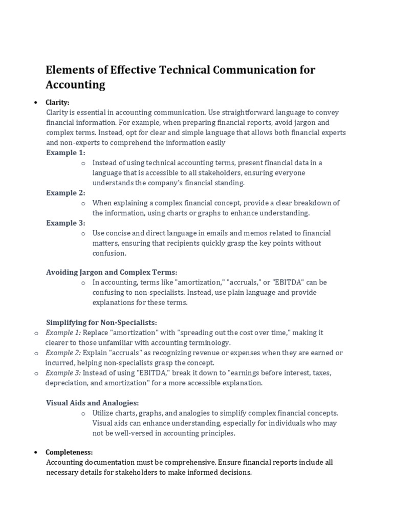 Thechnical Communication For Accounting | PDF | Financial Statement ...