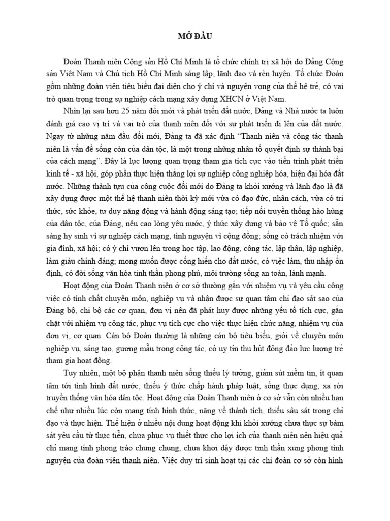 Tieu Luan Cao Hoc Giai Phap Nang Cao Chat Luong Hoat Dong Cua Doan Tncs Ho Chi Minh Benh Vien Da ...