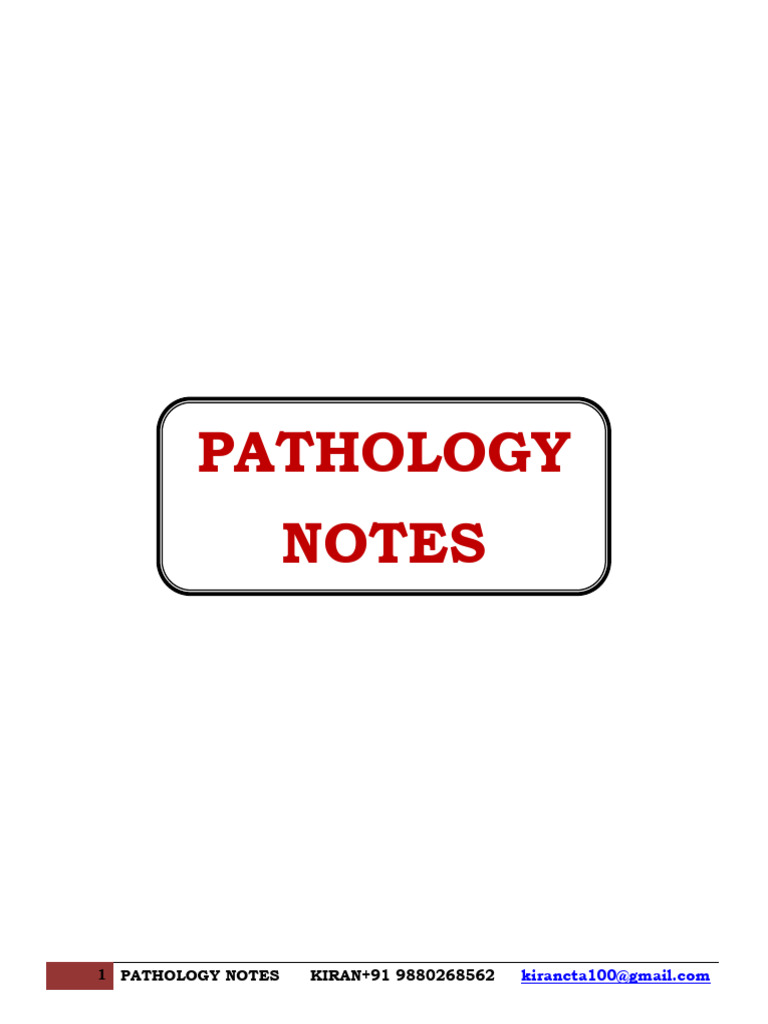 Comprehensive Pathology Study Guide | PDF | Pathology | Wound Healing
