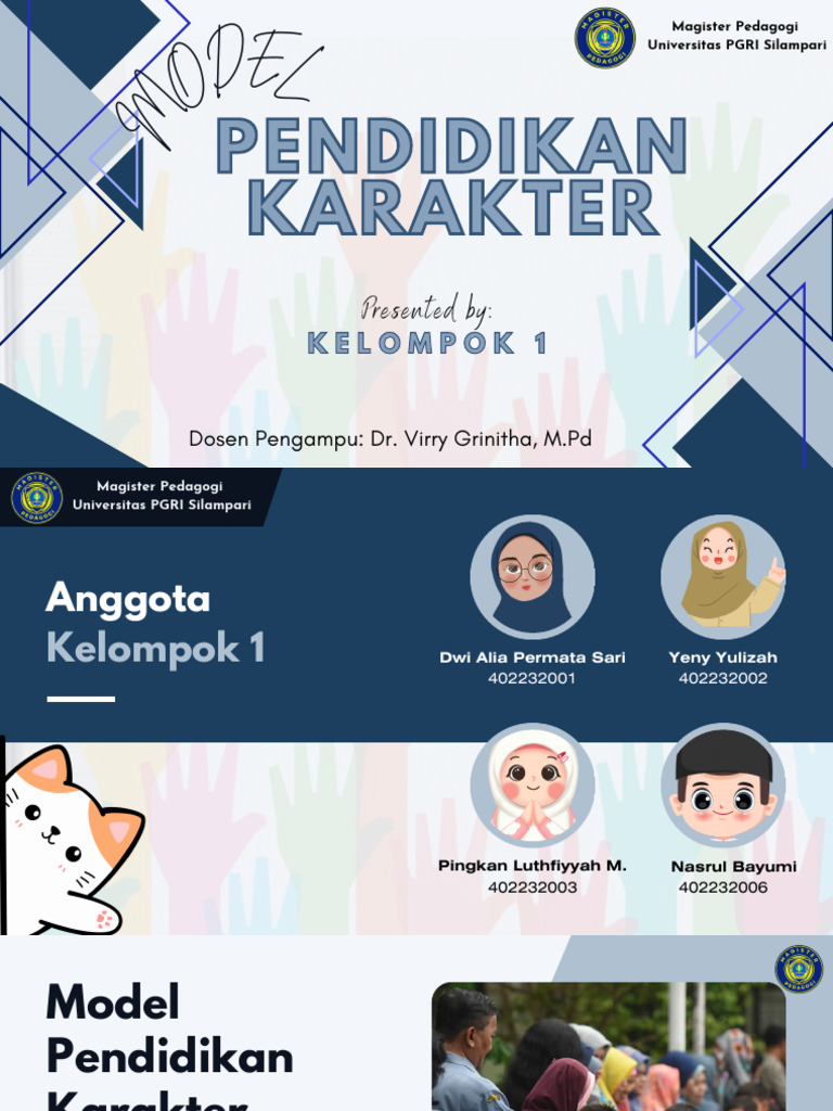 Kelompok 1. PPT Model Pendidikan Karakter | PDF