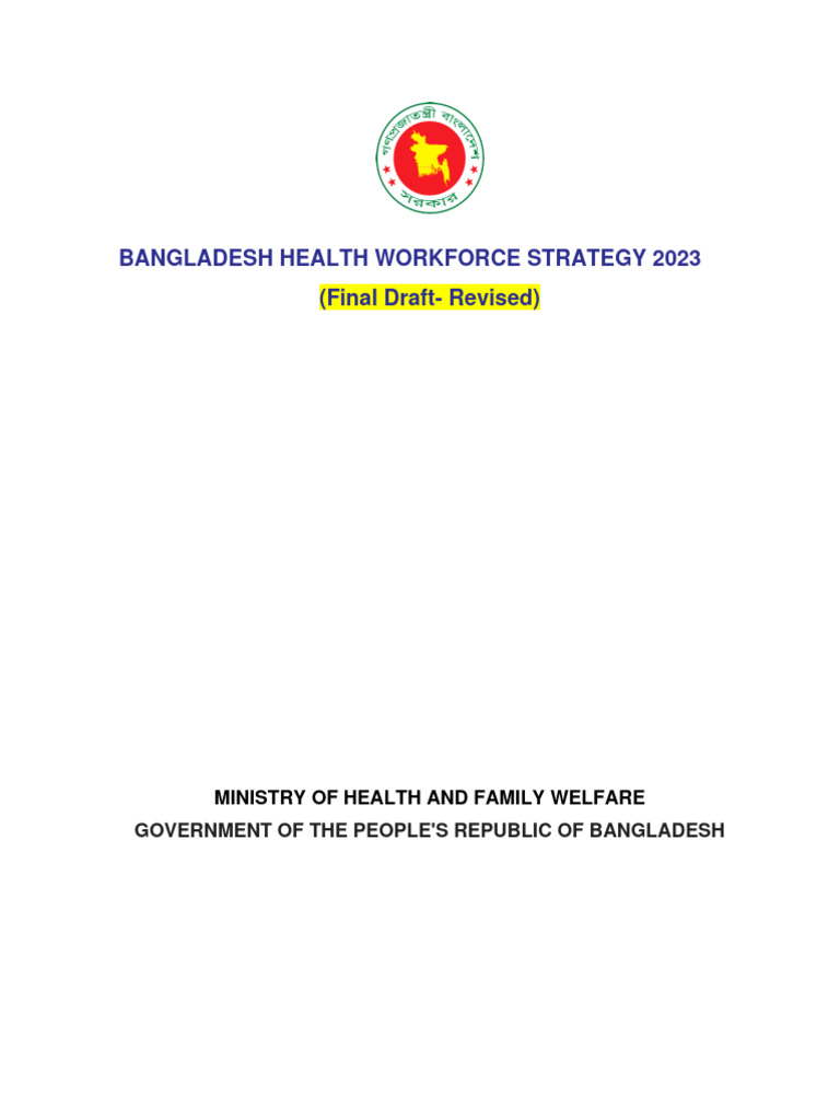 Bangladesh Health Workforce Strategy 2023 | PDF | Health Professional ...