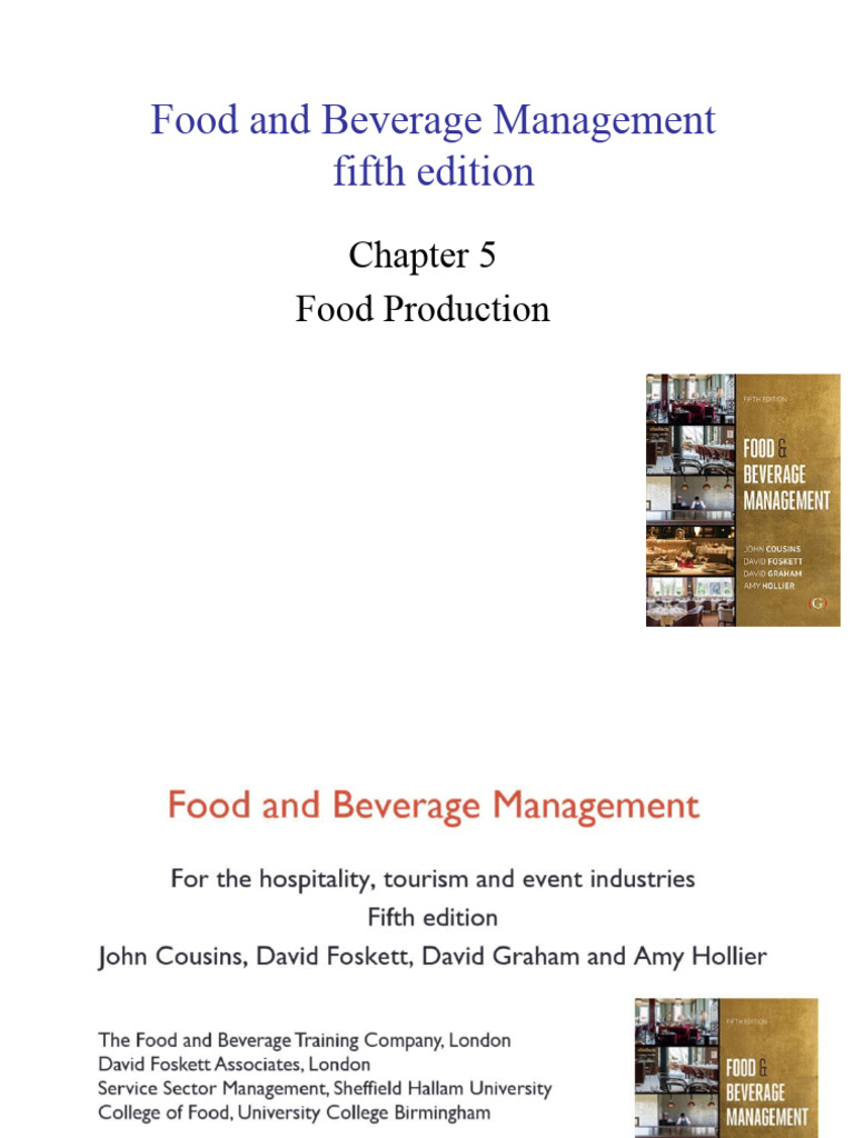 FileCh 5 Food Production | PDF | Menu | Cuisine