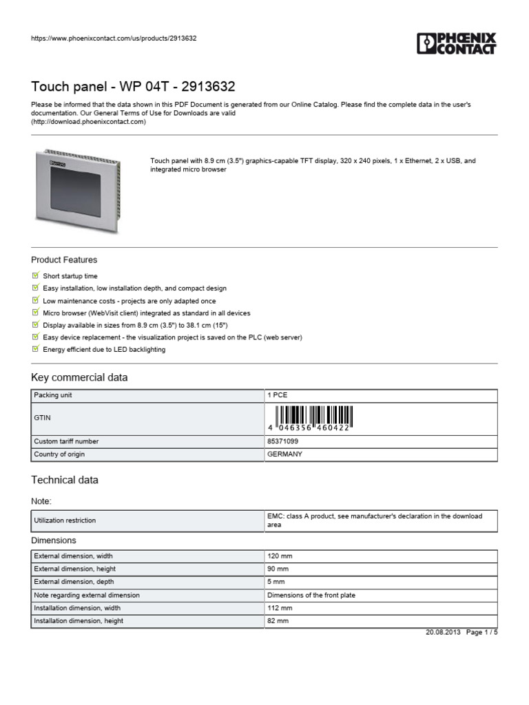 Operator Interface | PDF | Touchscreen | Electronics