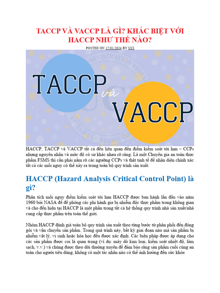 Taccp Và Vaccp Là Gì | PDF