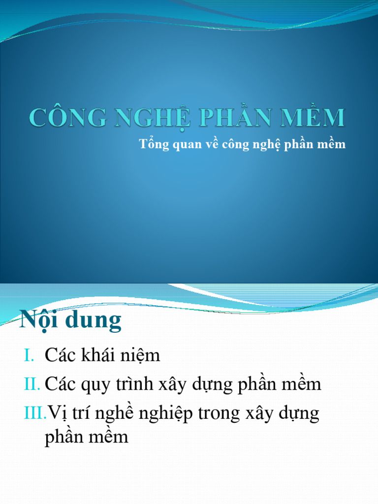CNPM C1-Tong Quan | PDF