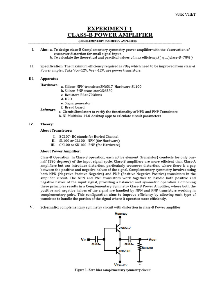 Power Amplifier Manual d4 | PDF | Amplifier | Bipolar Junction Transistor