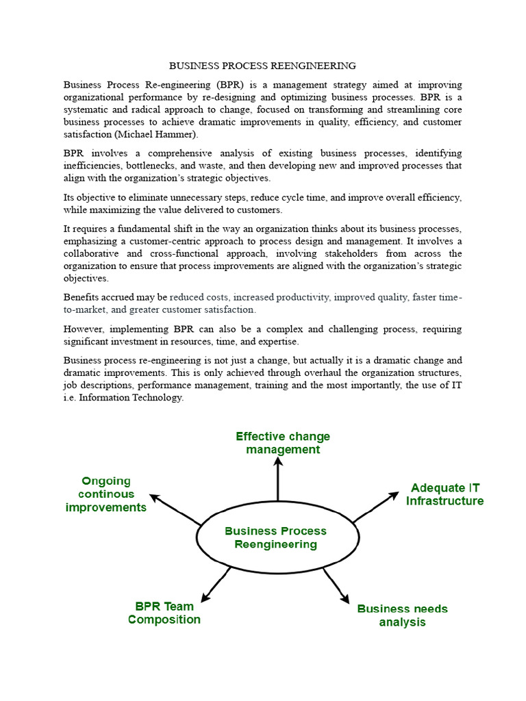 10. Business Process Re-Engineering | PDF | Business Process | Business