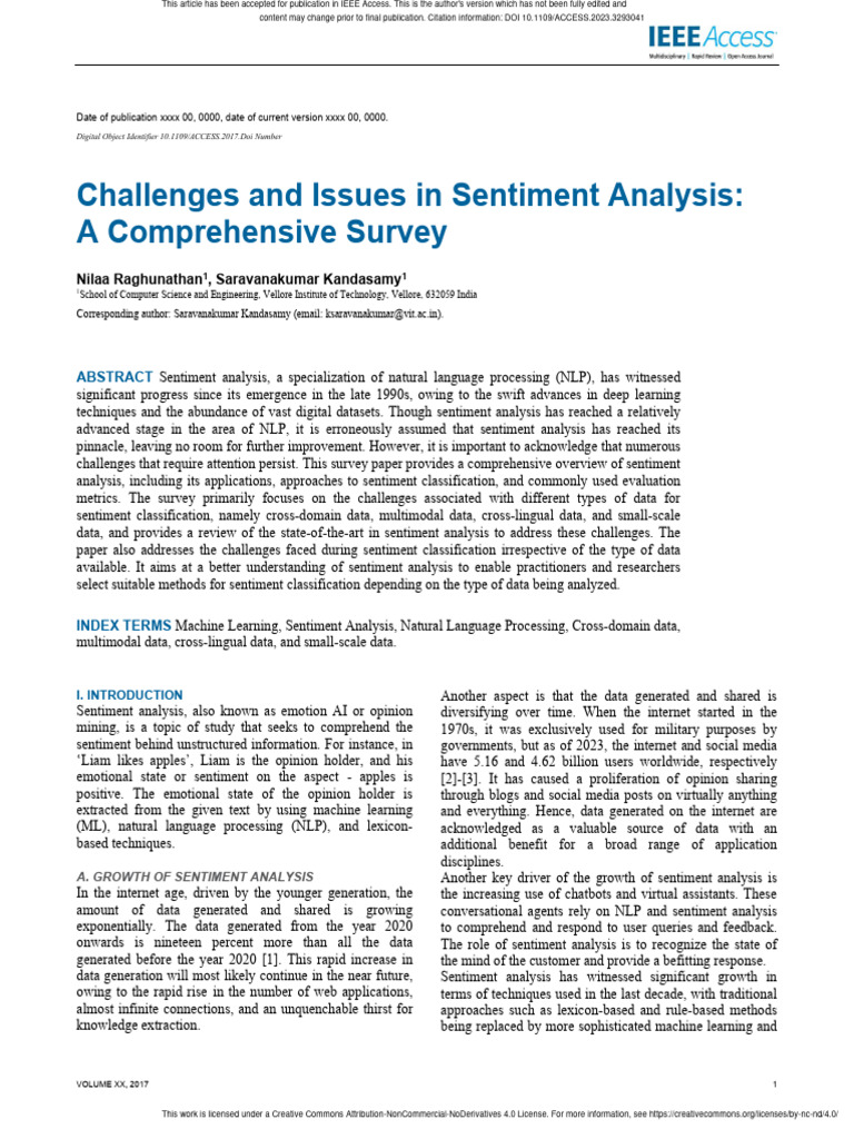 Challenges in Sentiment Analysis | PDF | Machine Learning | Support Vector Machine