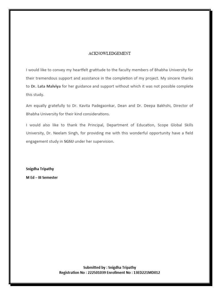 Field Engagement Acknowledgement Report | PDF | Teachers