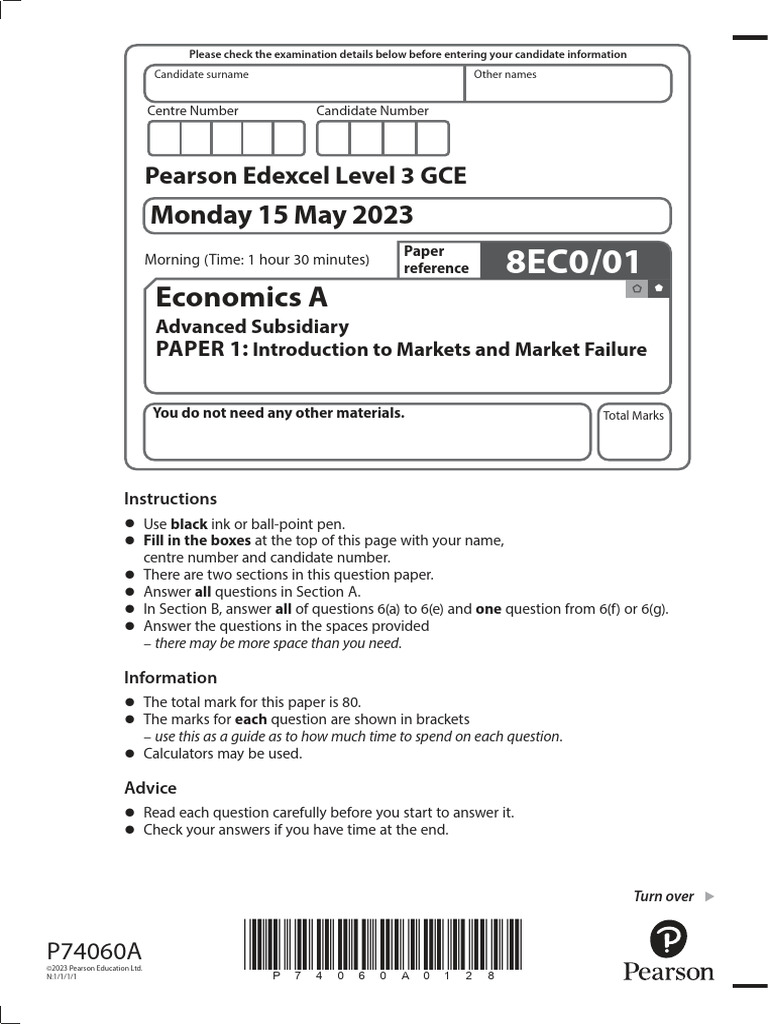 A Level Economics Paper 1 Overview | PDF | Elasticity (Economics ...