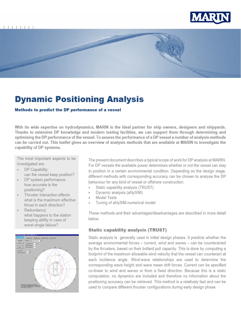Dynamic Positioning Analysis | PDF