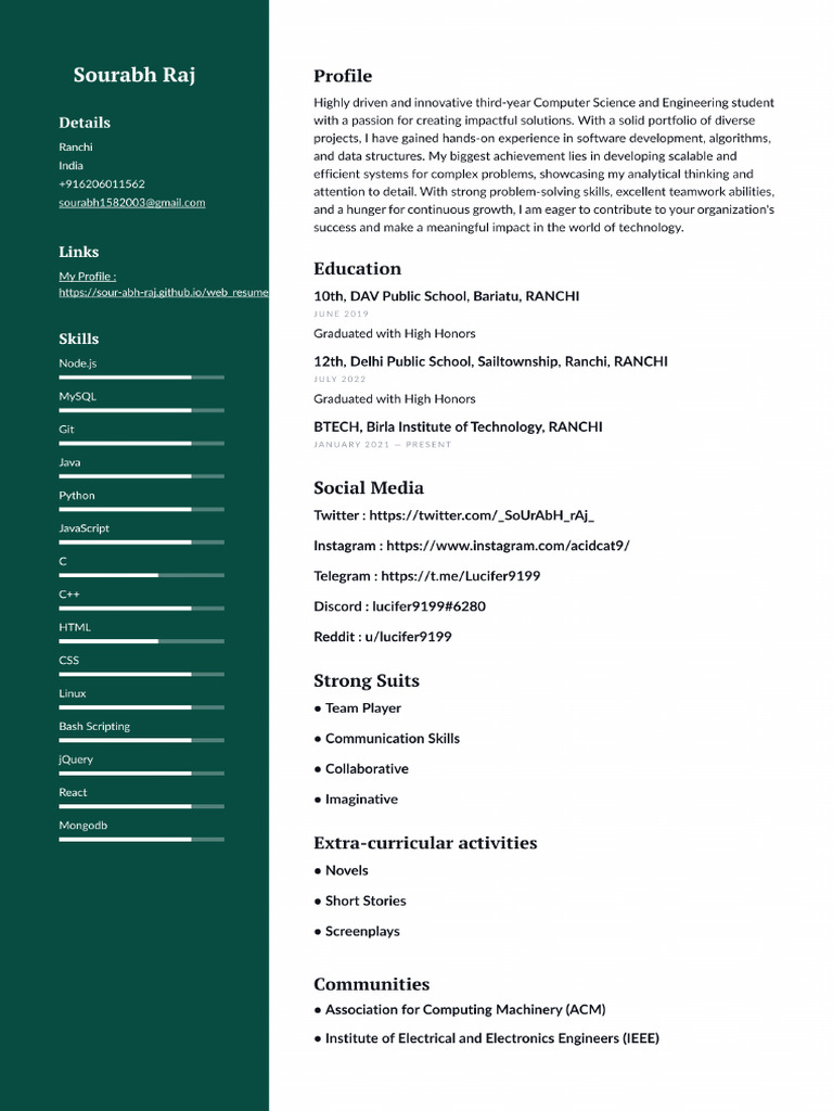 Tech Resume | PDF