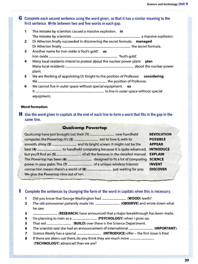 Destination B2. Grammar Vocabulary With Answer Key-Pages-41 | PDF