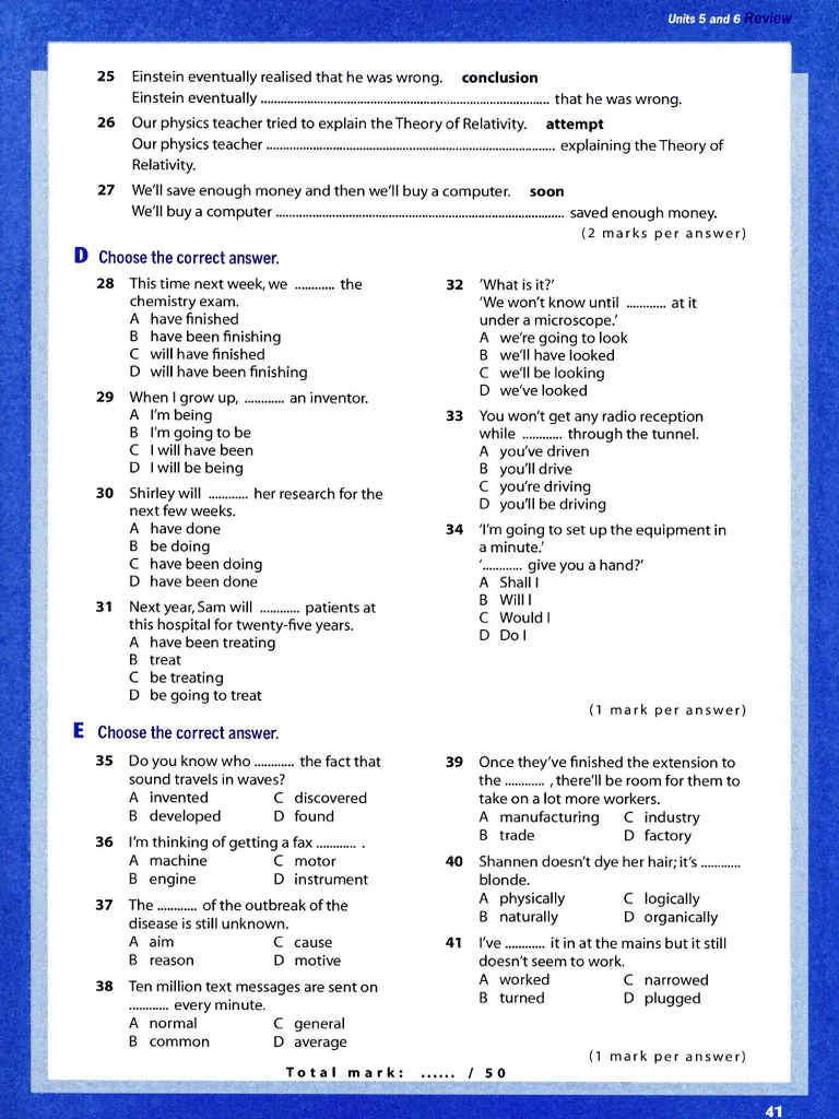 Destination B2. Grammar Vocabulary With Answer Key-Pages-43 | PDF