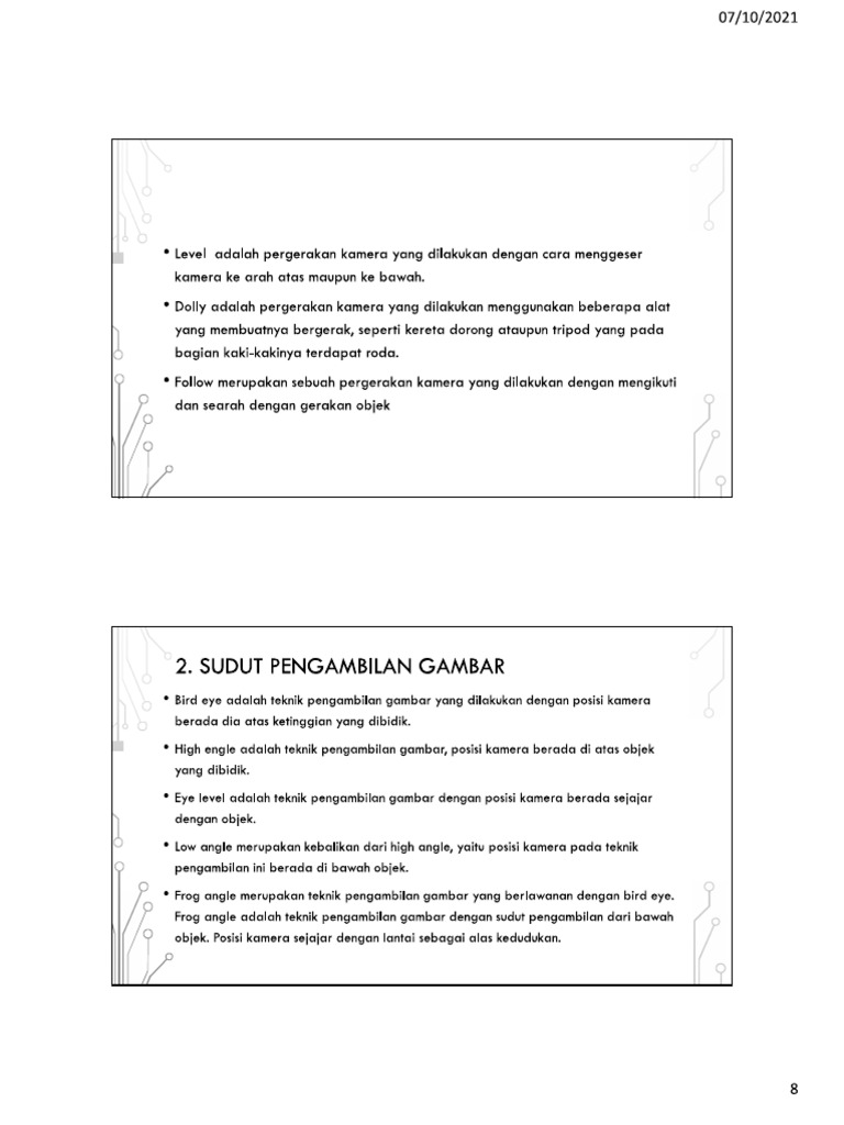 Tata Kamera Dan Cahaya | PDF