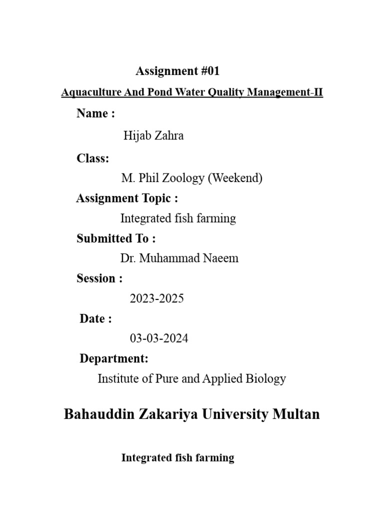 Integrated Fish Farming | PDF | Agriculture | Aquaponics Integrated Fish Farming | PDF | Agriculture | Aquaponics