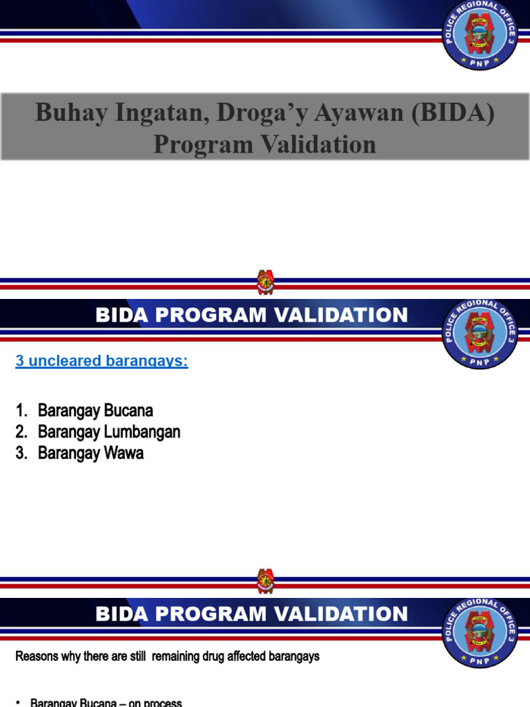Buhay Ingatan Drogay Ayawan BIDA Program Validation For June 13 | PDF ...