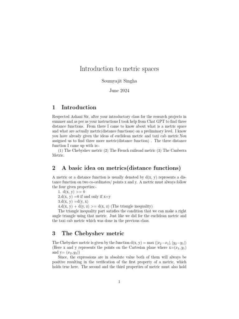 Introduction_to_metric_spaces (1)-1 (1) | Download Free PDF | Triangle | Metric Space