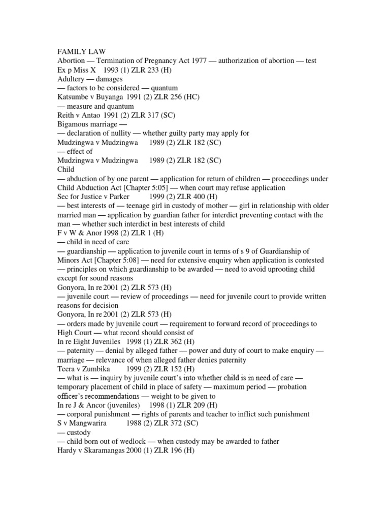 Family Law | PDF | Legal Guardian | Cost Of Living