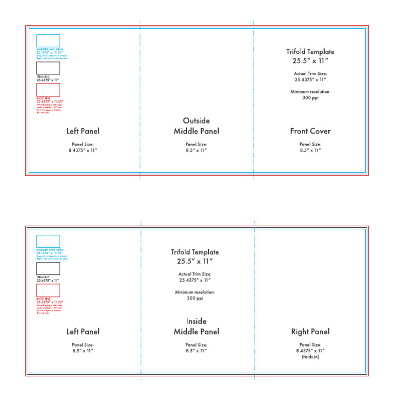 Trifold 11x25.5 Template | PDF