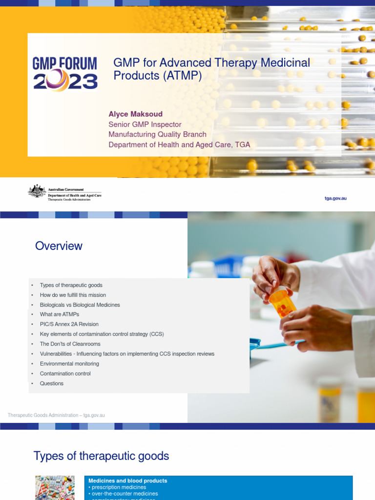 Presentation GMP GMP Advanced Therapeutic Medicinal Products | PDF ...