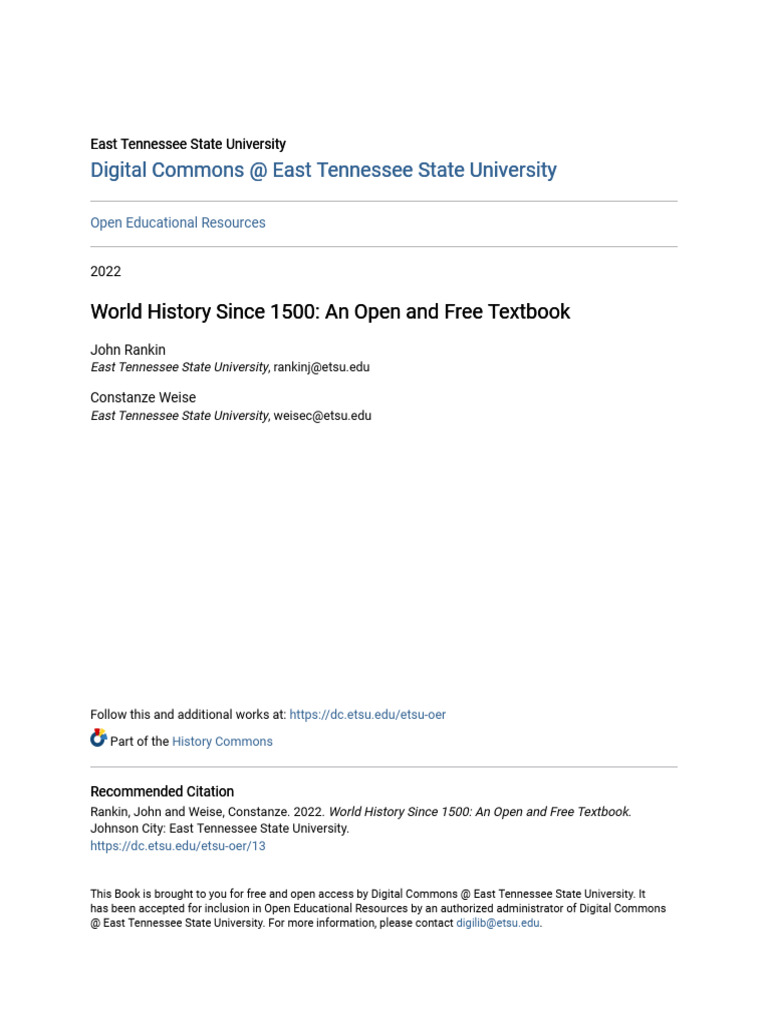 World History Since 1500 - An Open and Free Textbook | PDF | Mahayana ...