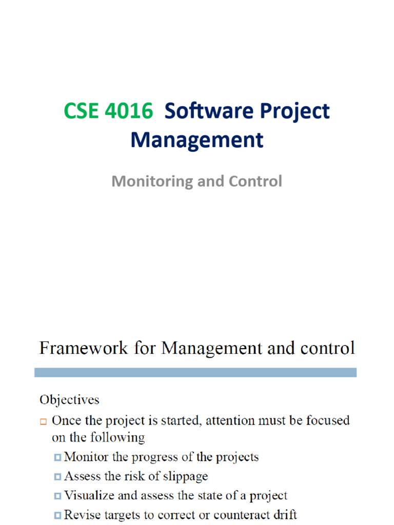 Ppt8 - Monitoring and Control | PDF