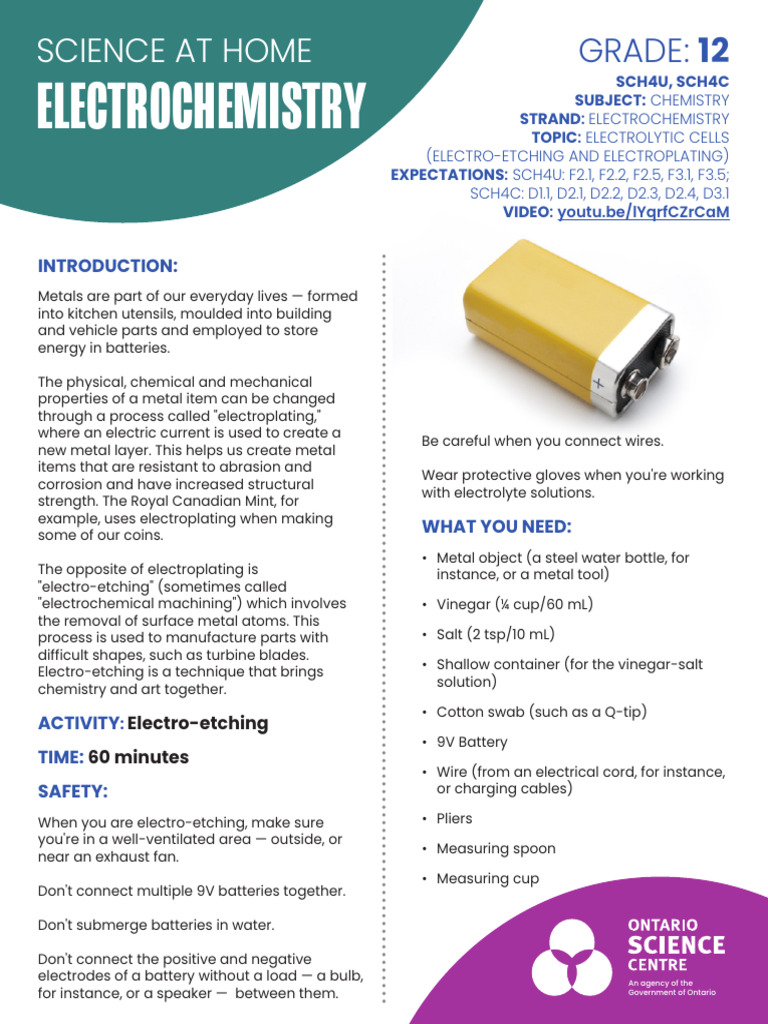 Scienceathome Electrochemistry Grade12 | PDF | Redox | Electrochemistry