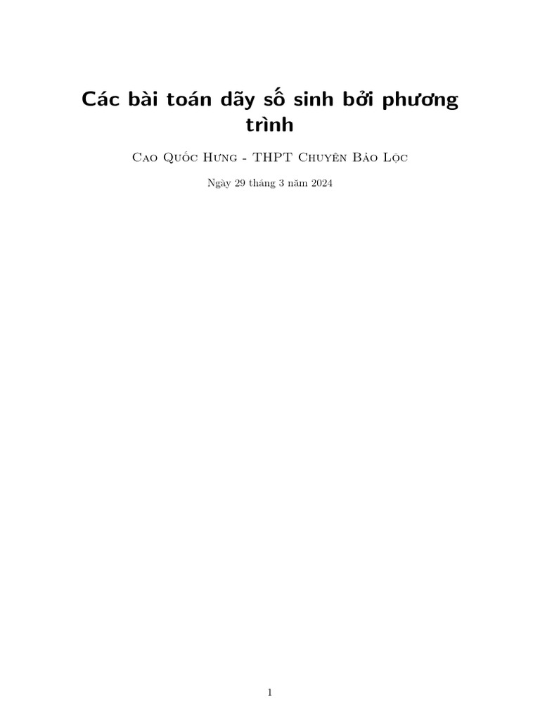 Day So Chuyen Bao Loc | PDF