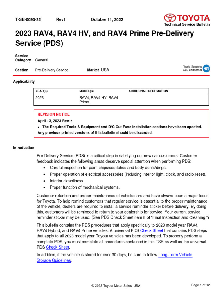 2023 Rav4 Maintenance Schedule