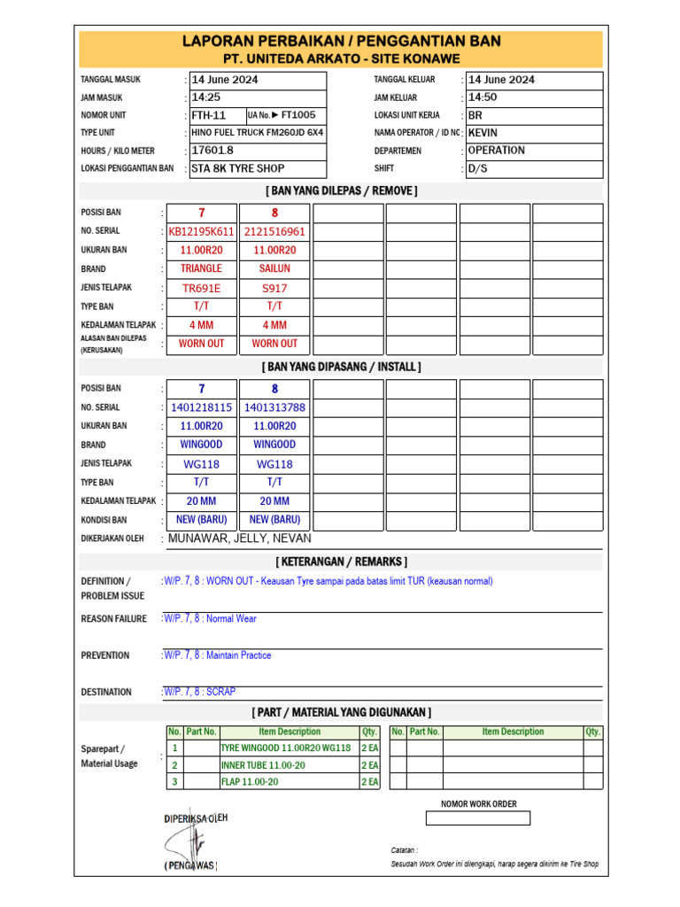 LPB 14-06-2024 - FTH-11 - Pos.7,8 | PDF | Tire | Manufactured Goods