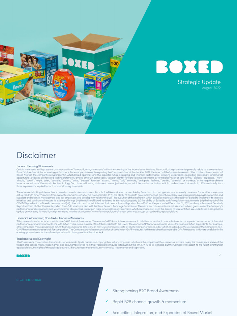 Boxed Inc. Strategic Update | PDF