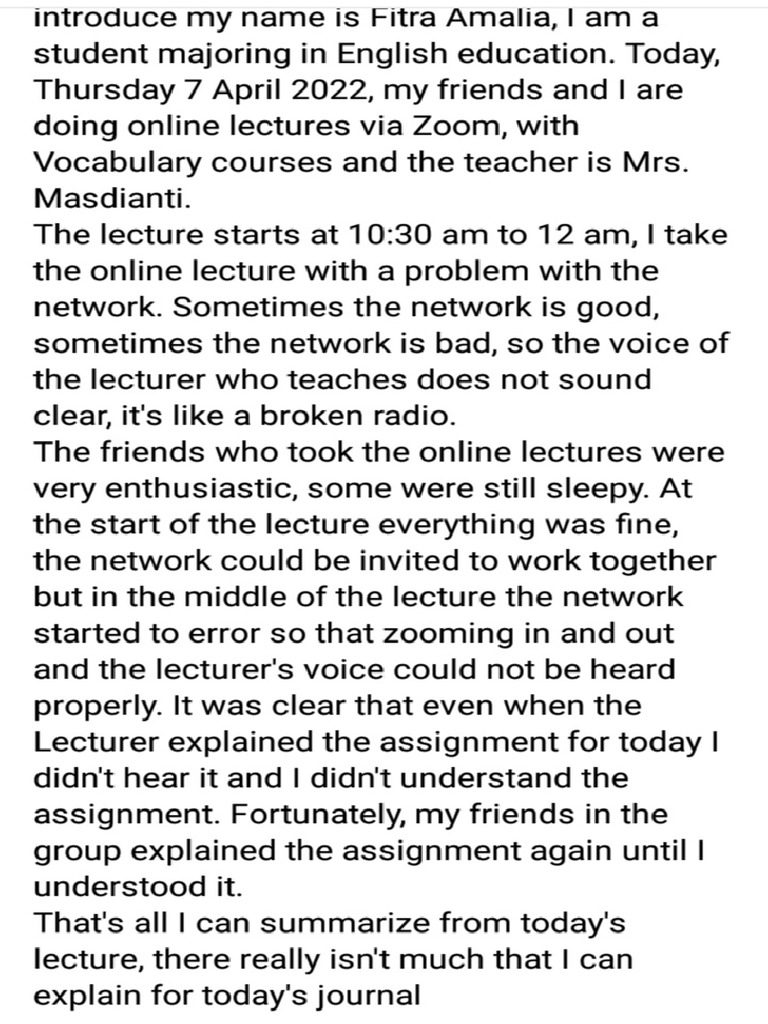 Fitra Amalia Tugas Vocabulary | PDF