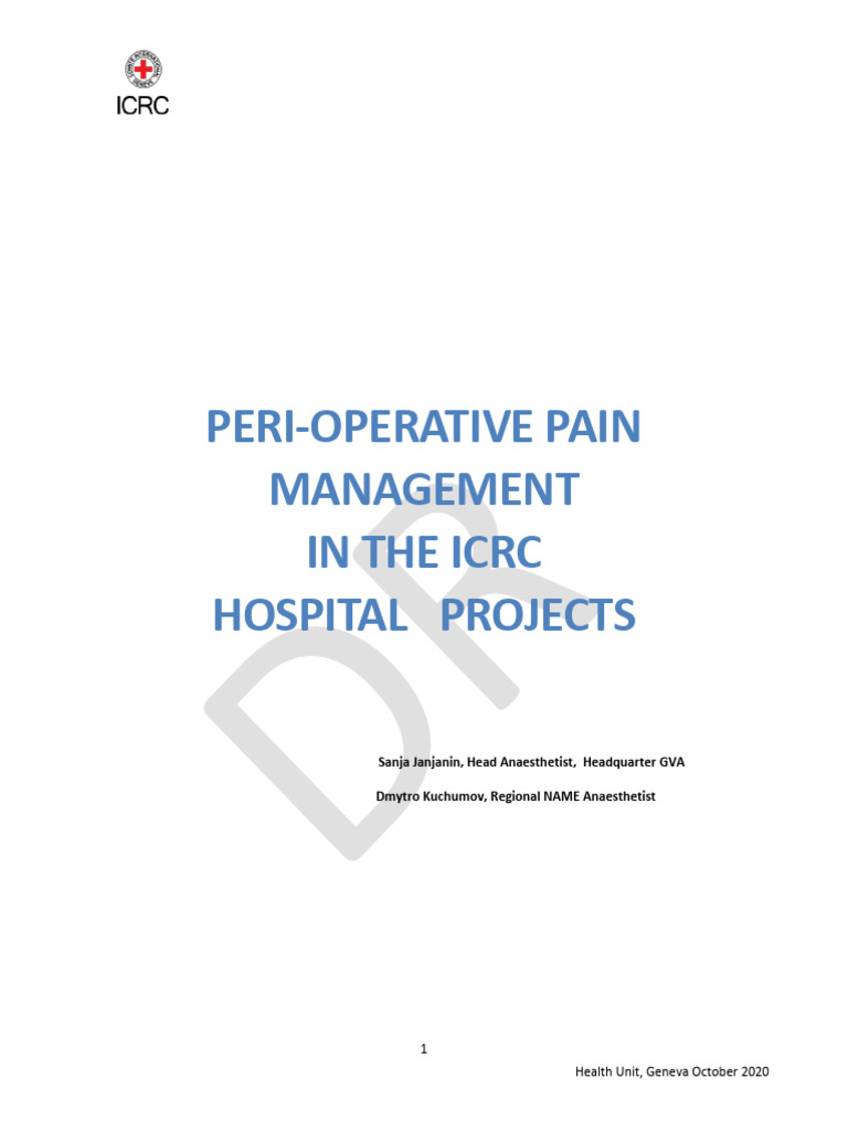 Perioperatrive Pain ICRC (PDF) 07.12.20 | PDF | Analgesic | Pain Management