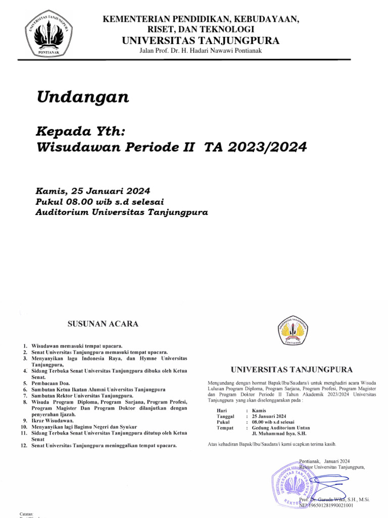 Undangan Wisudawan | PDF