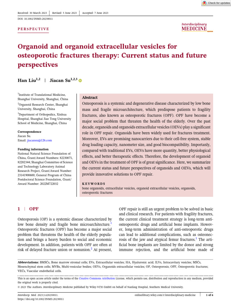 Interdisciplinary Medicine - 2023 - Liu - Organoid and Organoid ... Interdisciplinary Medicine - 2023 - Liu - Organoid and Organoid ...