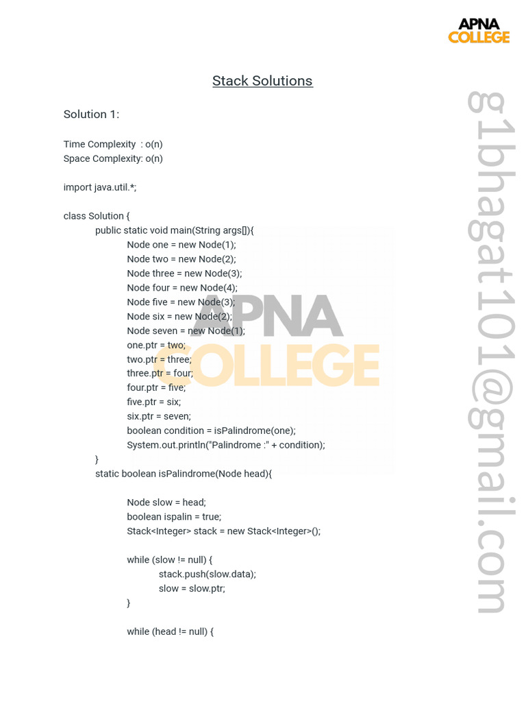 Stack Solutions | PDF | Boolean Data Type | Computing