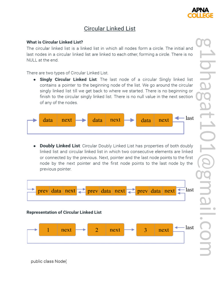 Circular LInked List | PDF | Data Management | Computer Programming