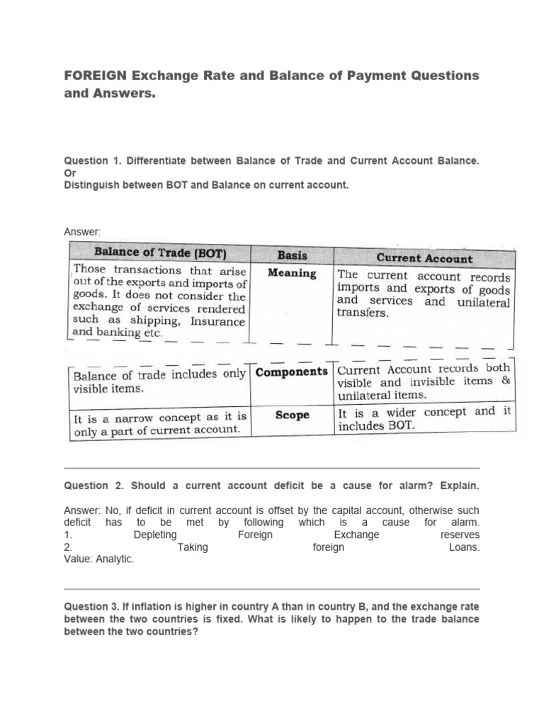 Balance of Payment (1) | PDF | Exchange Rate | Currency Appreciation ...