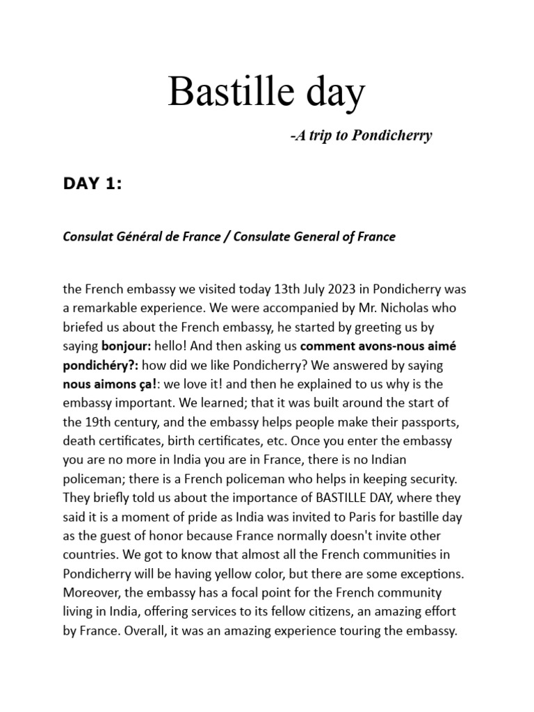 Bastille Day | PDF