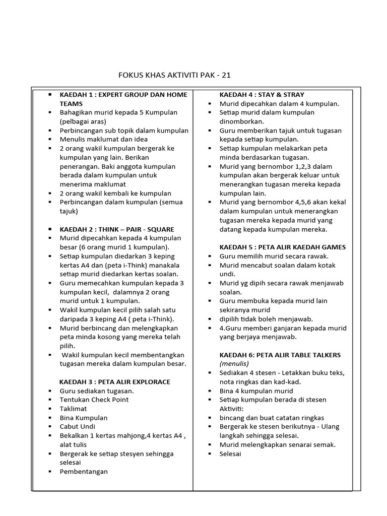 Aktiviti PAK 21 (7.11. 2020) | PDF