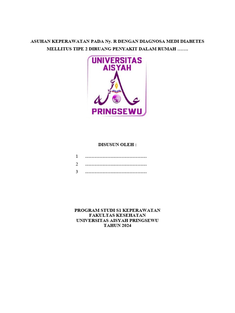 Contoh Format Laporan Asuhan Keperawatan | PDF