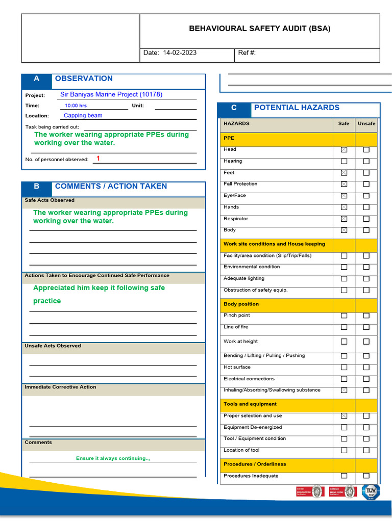 Bsa1 Pdf Personal Protective Equipment Labor Relations